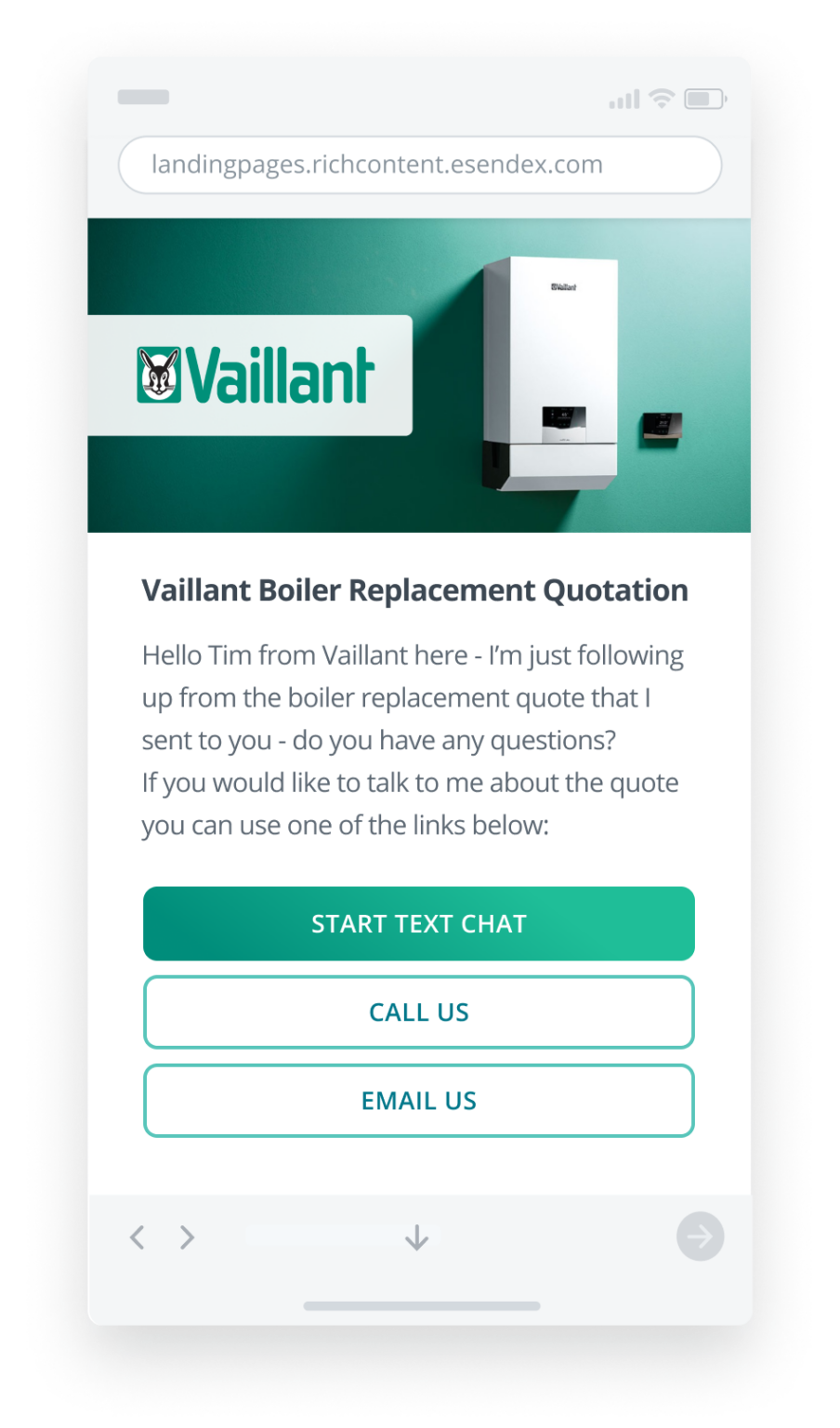 Vaillant Case Study | Increase engagement through richer comms | Esendex UK